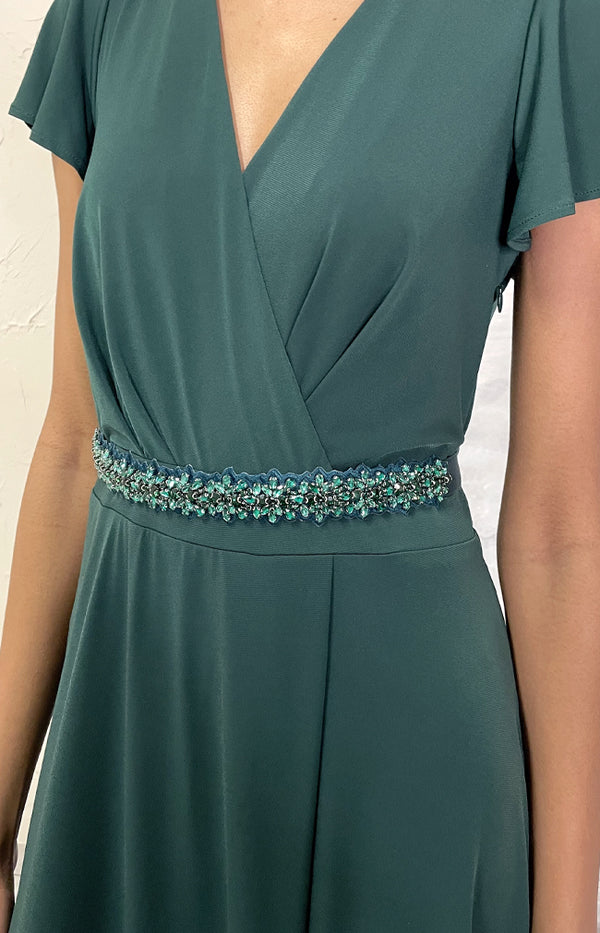 Forest Green Terra Gown | Luxe Stretch Formal Dress by Folkster