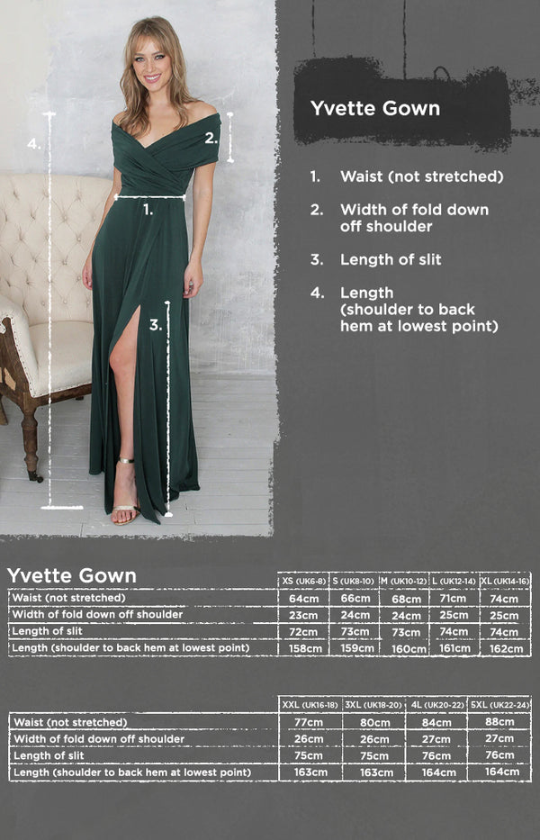 Yvette Gown - Moss | Bardot Maxi Dress by Folkster